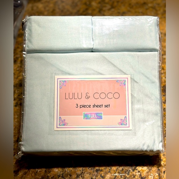 Bedding | Lulu Coco Pastel Blue 3 Piece Sheet Set | Poshmark